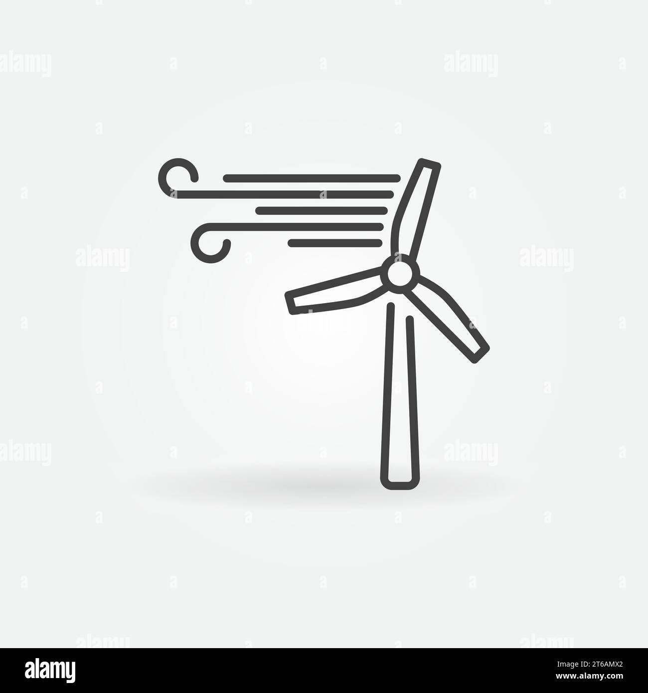 Wind Turbine outline minimal icon - vector wind energy concept symbol Stock Vector Image & Art ...