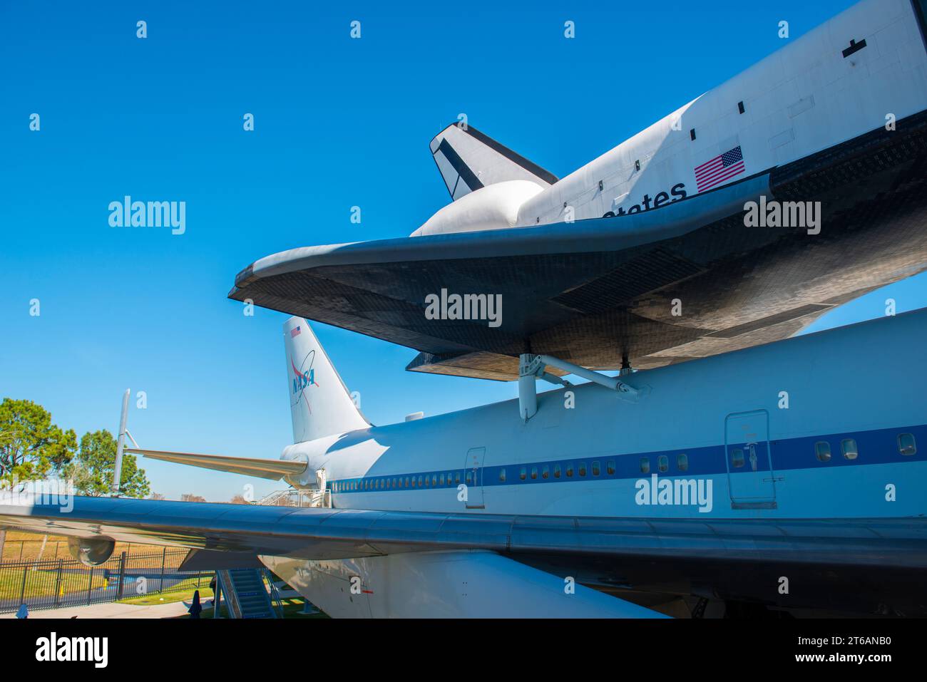 Space Shuttle mounted on Boeing 747 Shuttle Carrier Aircraft on ...