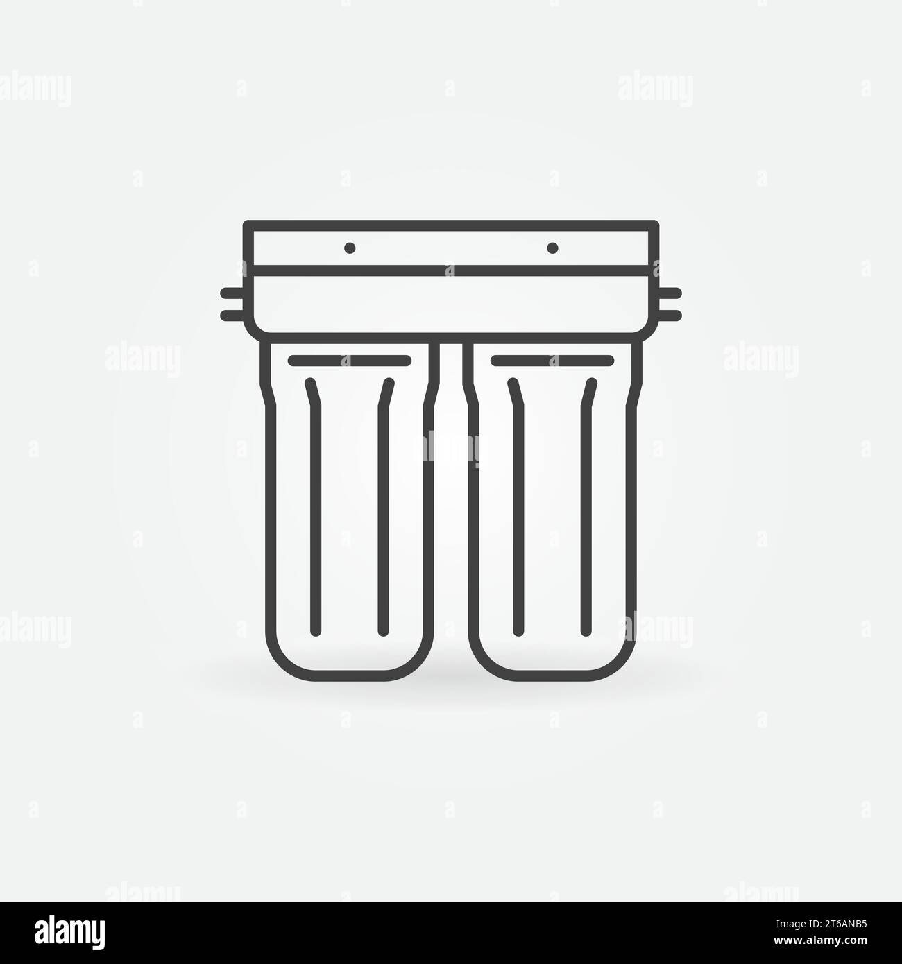 Main Line Water Filter vector concept icon or sign in outline style ...