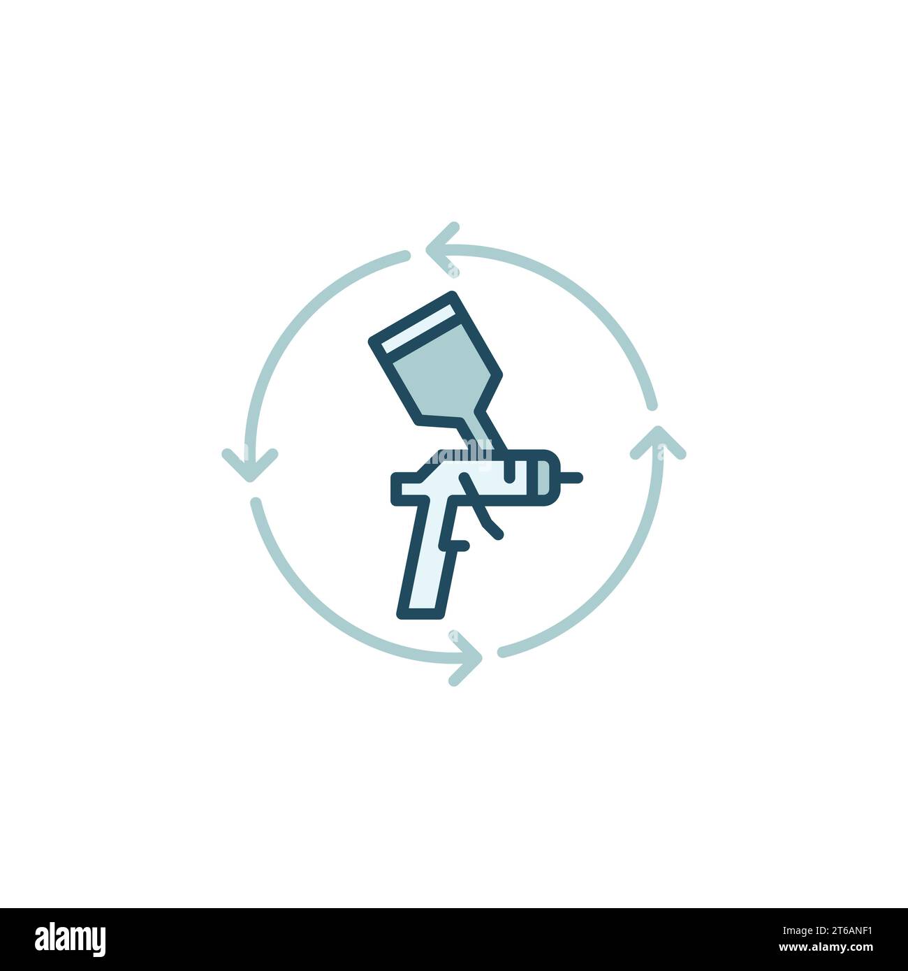 Arrows with Paint Spray Gun vector concept colored icon or symbol Stock ...