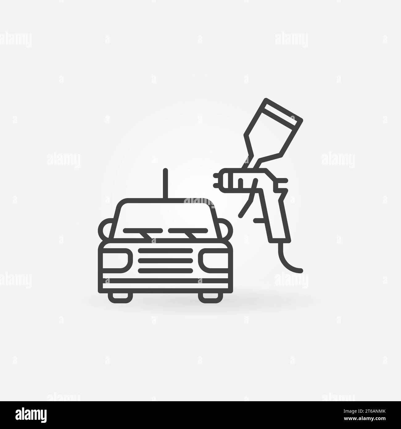 Vector Auto Body Painting linear concept icon or design element Stock ...