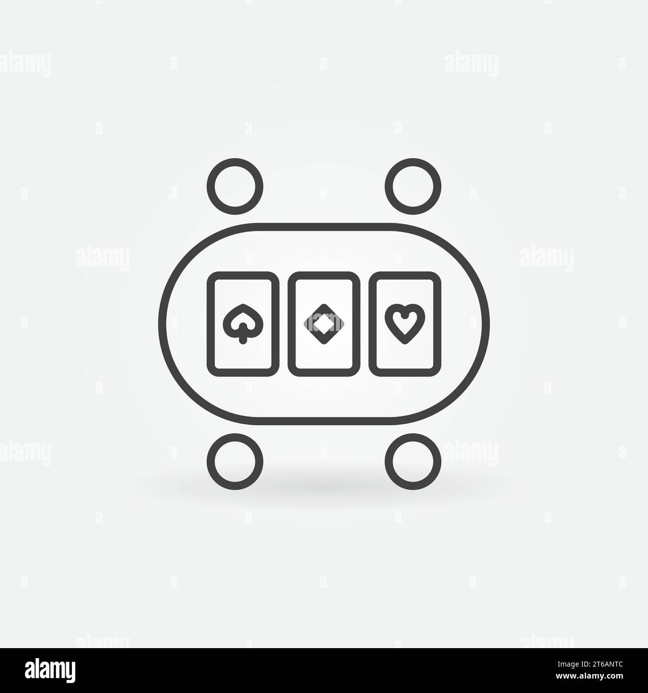 Online Poker Table linear vector concept icon or logo element Stock ...