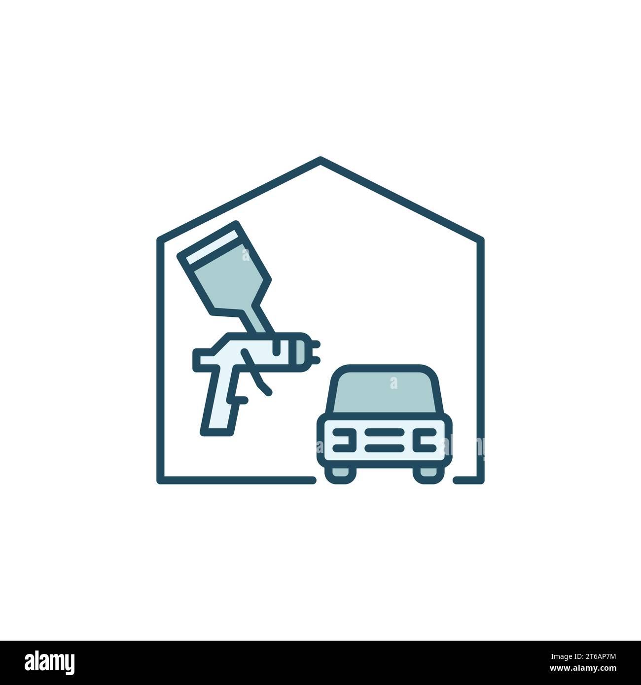 Vector Auto Body Painting concept colored icon or logo element Stock ...