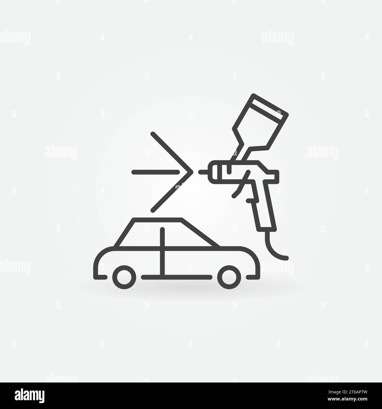 Vector Auto Body Painting thin line concept icon or design element ...