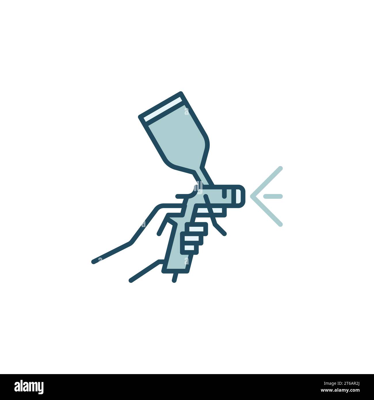 Car Paint Spray Gun in Hand vector concept colored icon or logo element ...