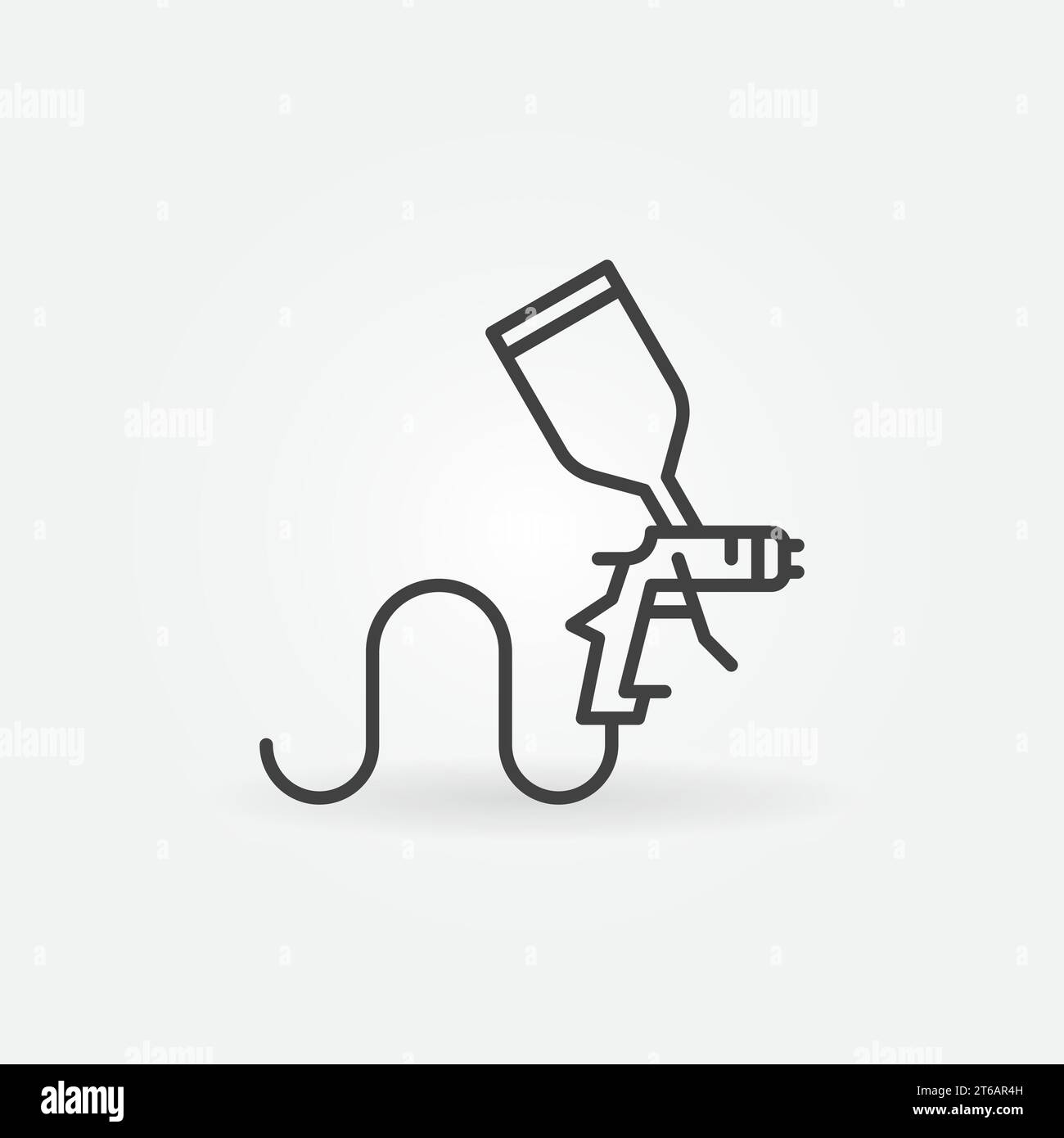 Vector Car Paint Spray Gun concept icon or symbol in thin line style ...