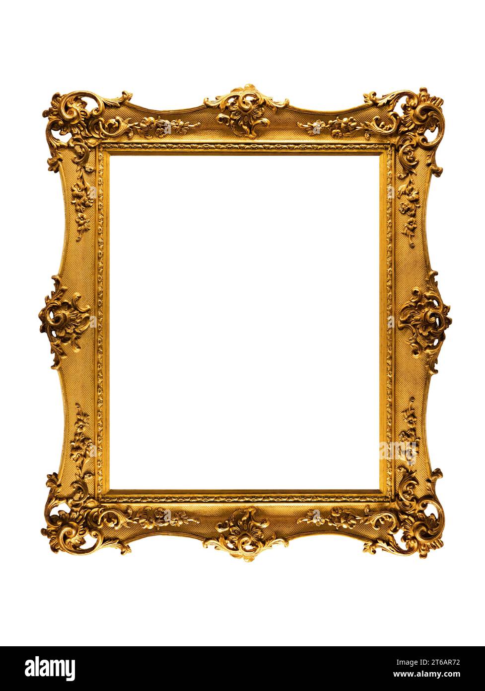 medieval golden frame isolated on white background Stock Photo - Alamy