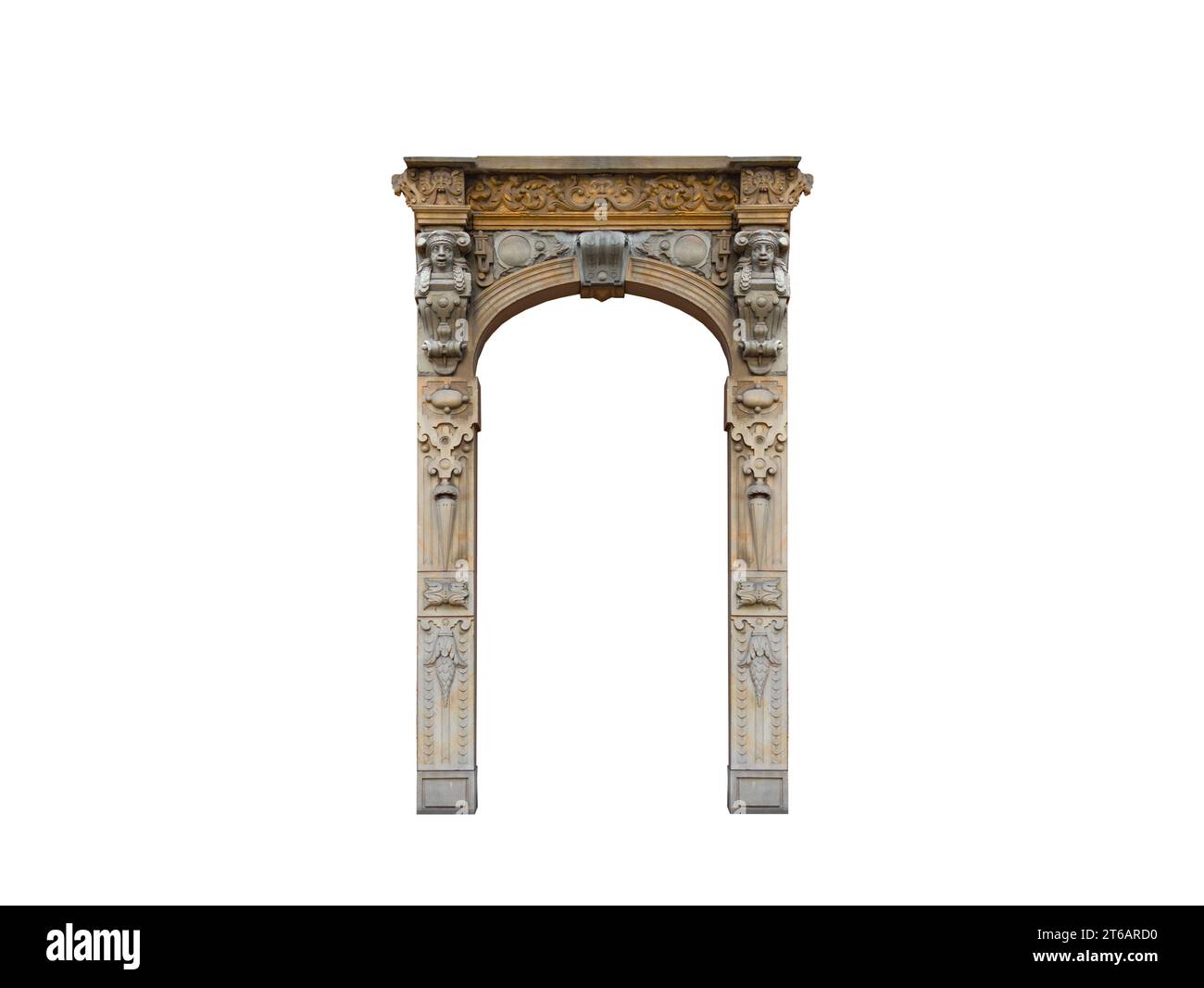 stone arch isolated on white background Stock Photo - Alamy