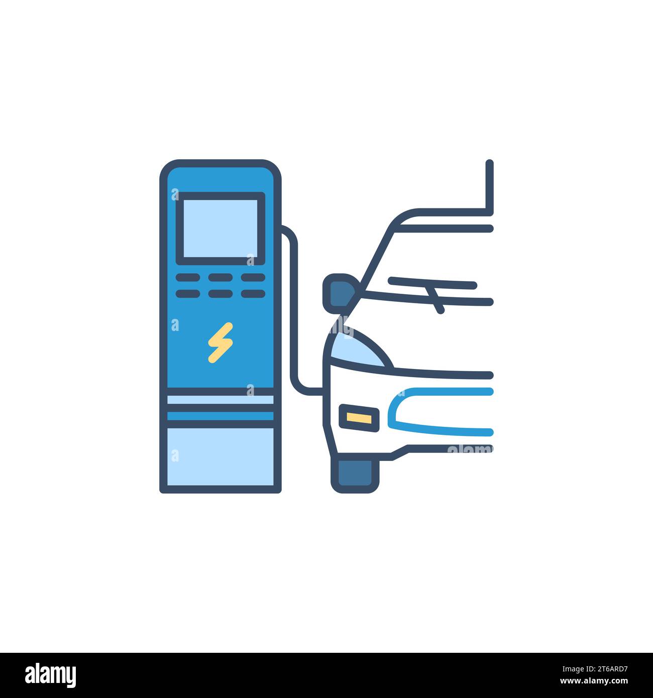 EV Car Charging vector concept colored icon or logo element Stock ...
