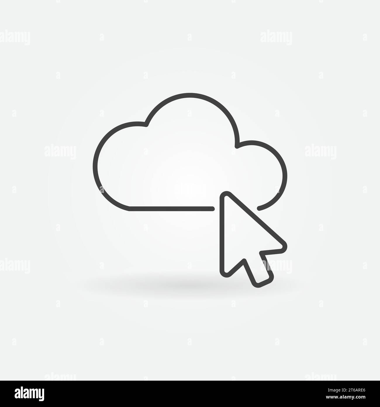 Click on Cloud vector concept icon or sign in outline style Stock ...