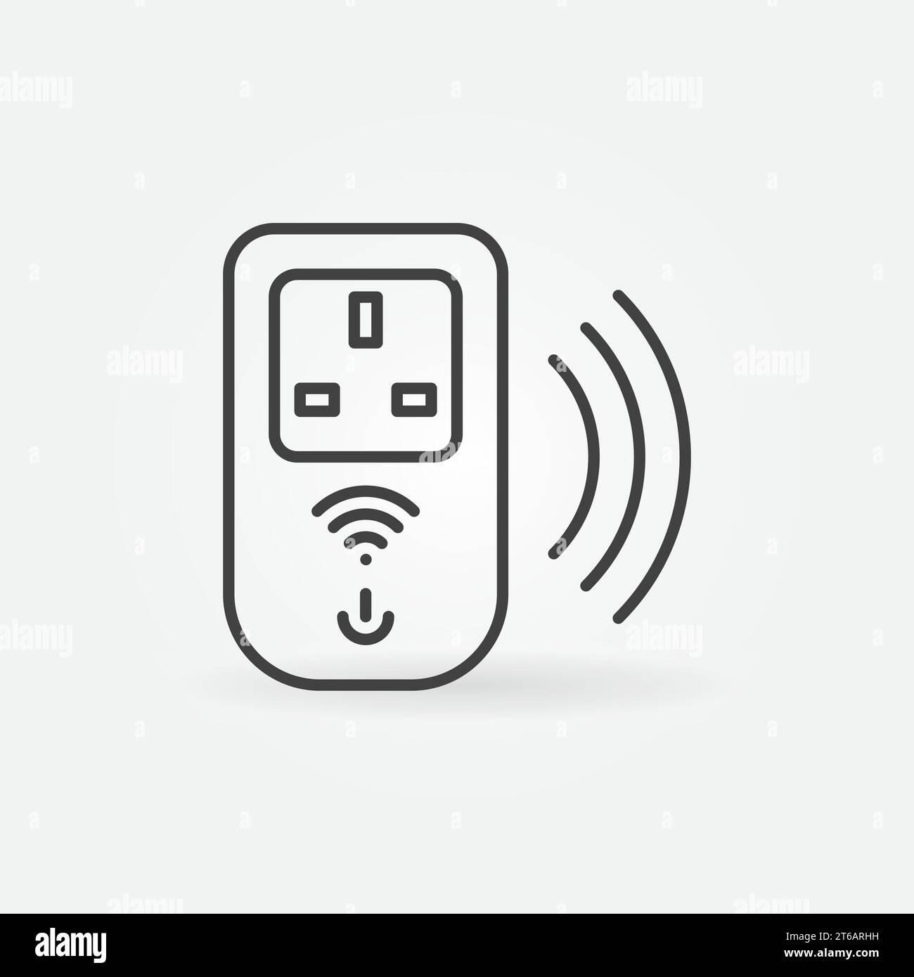 Wireless UK Smart Socket vector concept linear icon or sign Stock ...