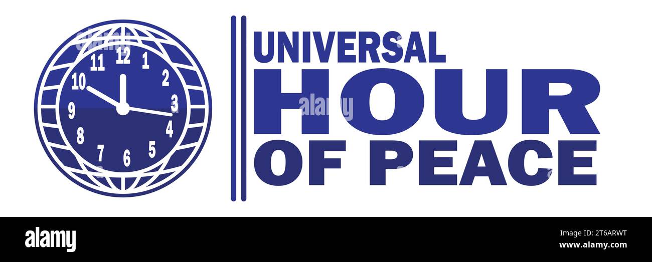 Universal Hour Of Peace Vector illustration. Holiday concept. Template ...
