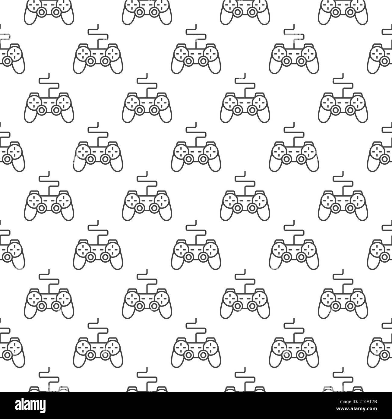 Gamepad Concept Pattern Vector Gaming Controller Seamless Minimal Background Stock Vector Image
