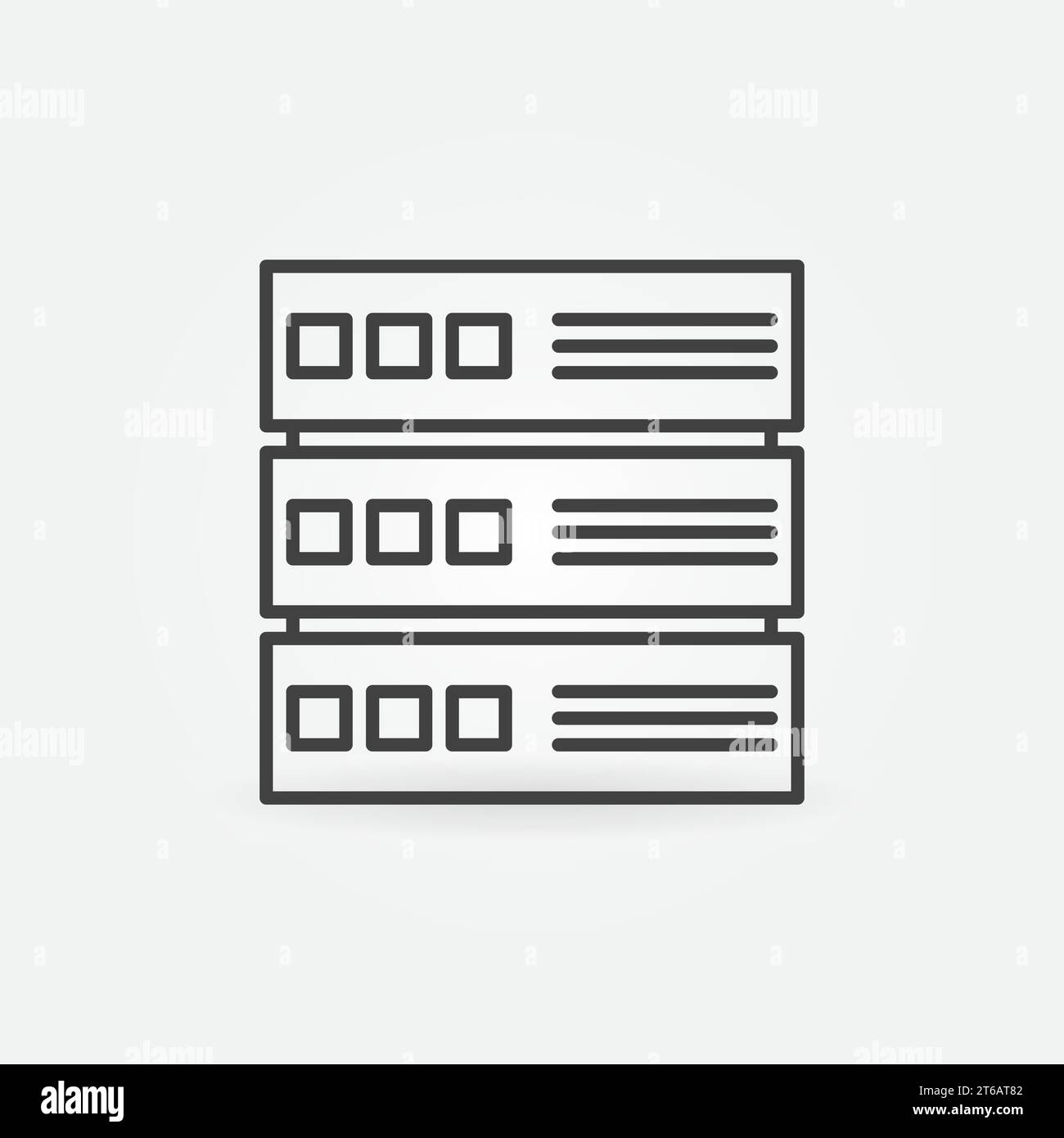 Computer Server outline vector concept icon or design element Stock ...
