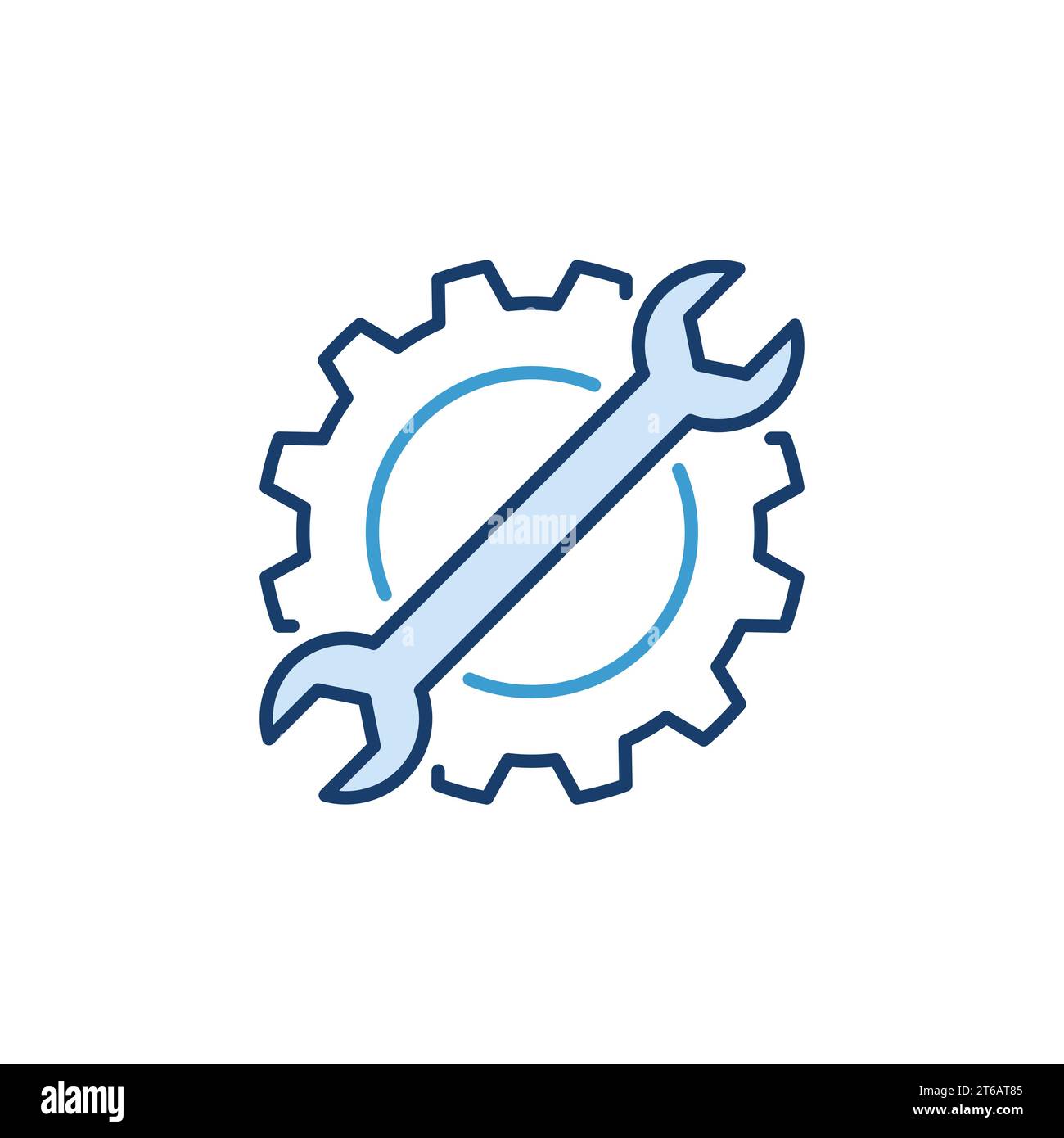 Cog Wheel with Spanner creative icon - vector Settings concept symbol ...