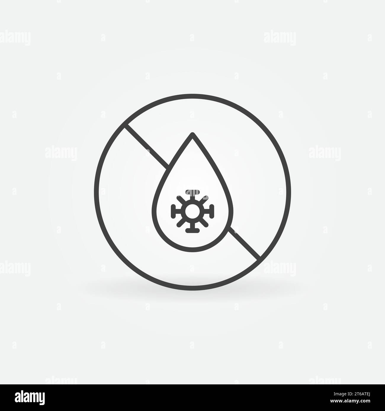 Antibacterial Defense vector concept icon or symbol in thin line style ...