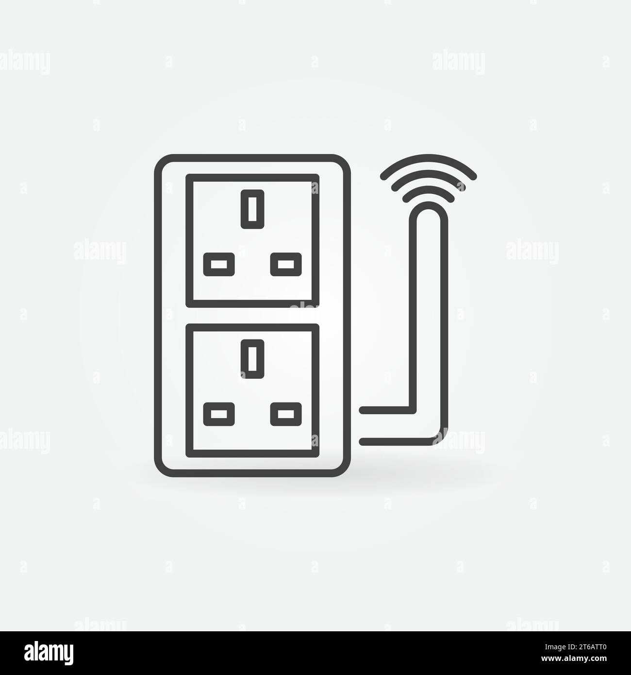 Vector UK Smart socket concept icon or symbol in outline style Stock ...