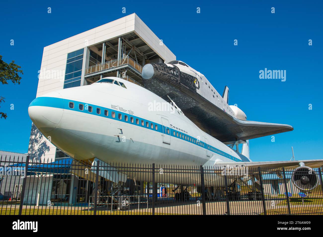 Space Shuttle mounted on Boeing 747 Shuttle Carrier Aircraft on ...