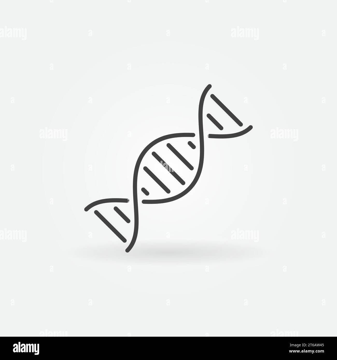 DNA helix vector concept icon or symbol in thin line style Stock Vector ...
