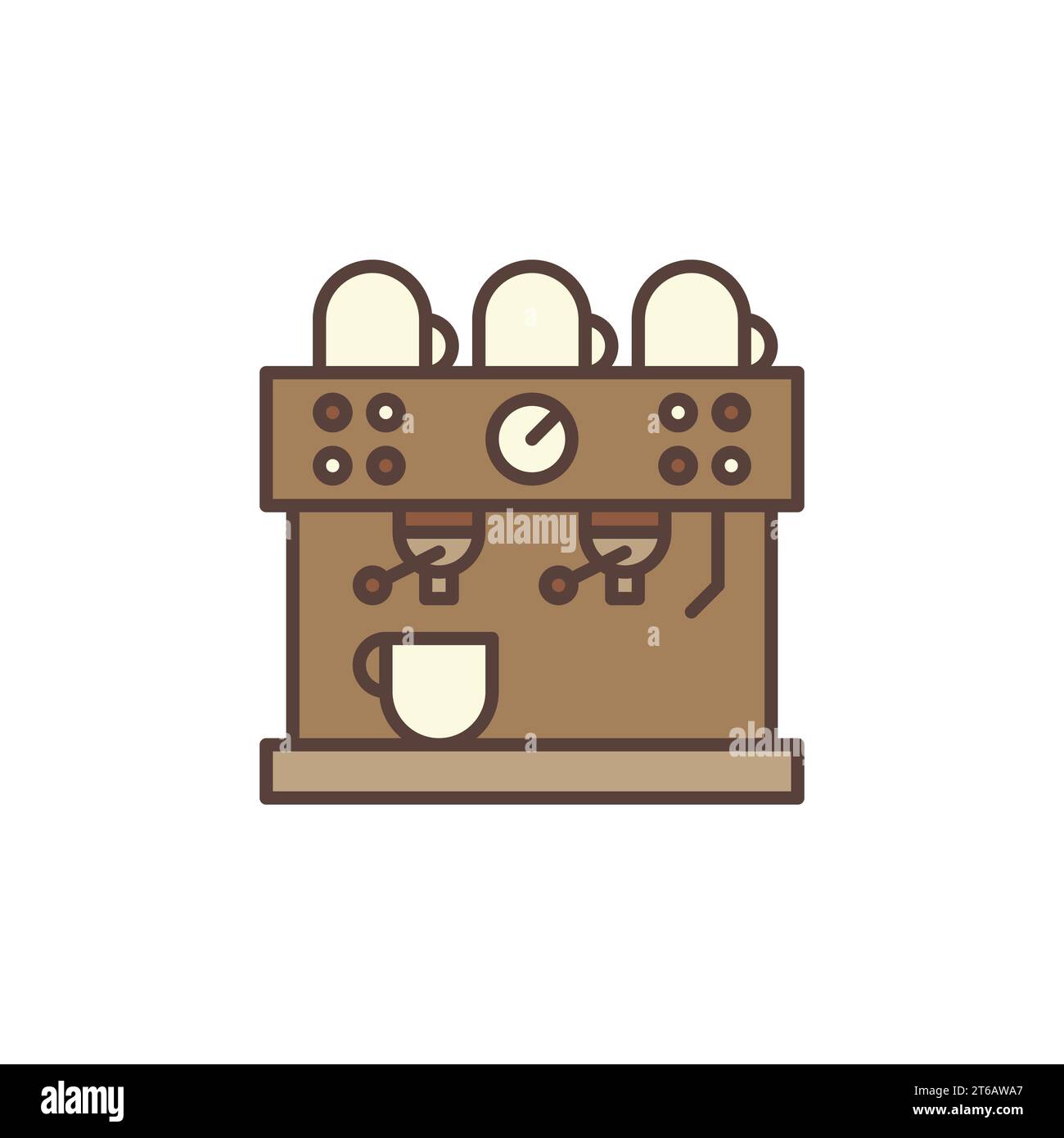 Coffee Machine maker concept brown icon or logo element Stock Vector ...