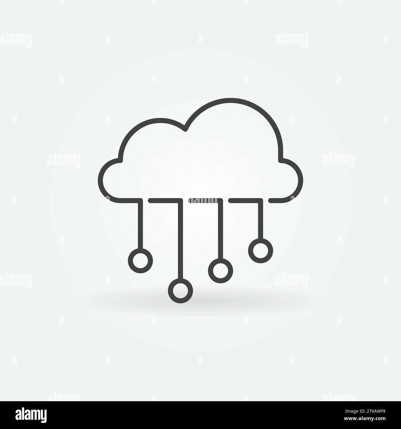 Vector Cloud Computing Technology concept icon or sign in outline style Stock Vector Image & Art ...