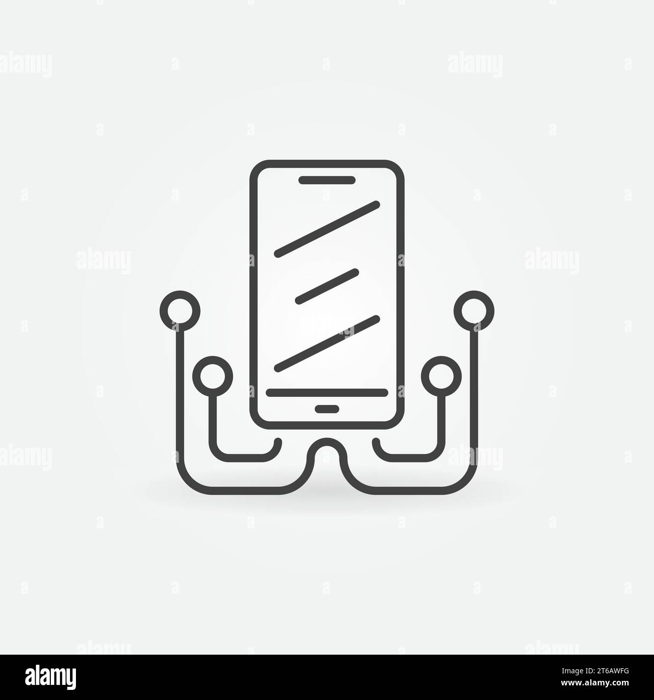 Smartphone Repair vector concept icon or symbol in thin line style ...