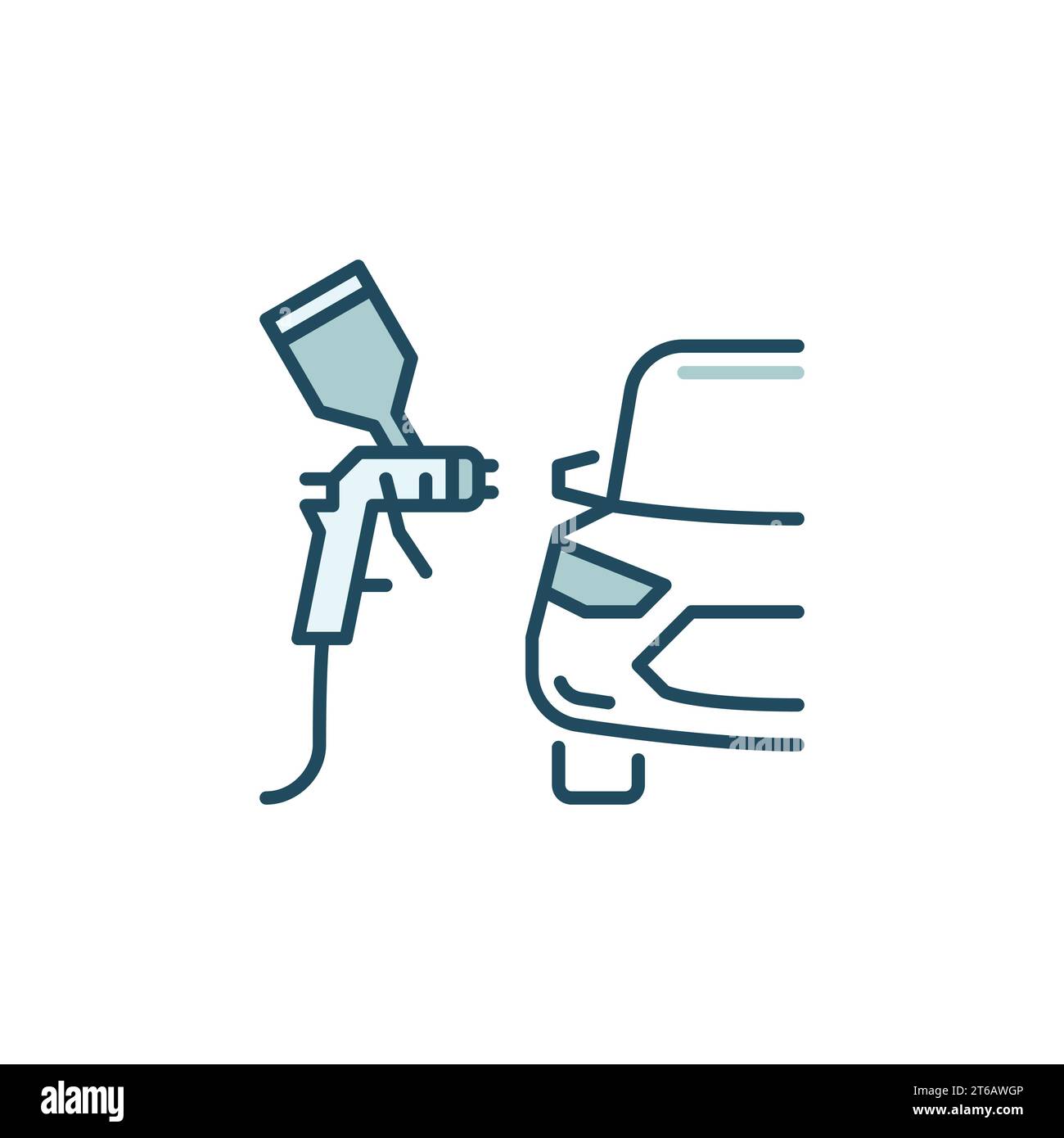 Car with Spray Gun vector concept colored icon or logo element Stock ...