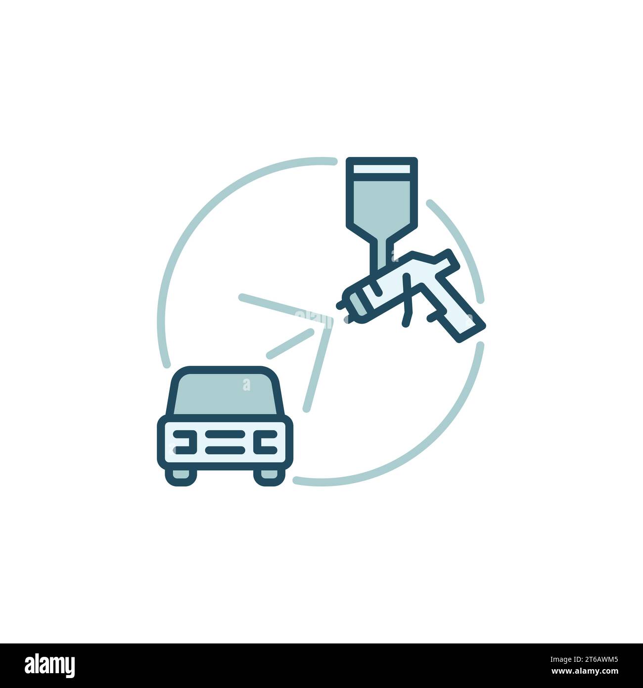 Spray Gun with Car vector concept colored icon or design element Stock ...