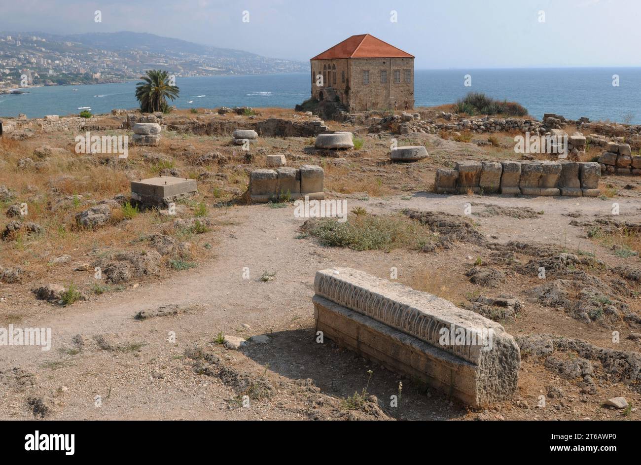 Lebanon: The historic village Byblos with the castle and the ...