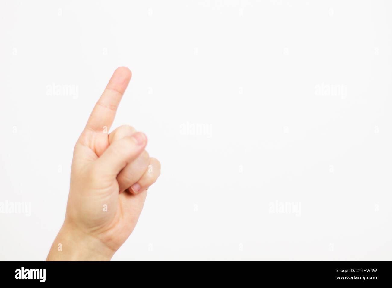 Woman number 1 hand gesture hi-res stock photography and images - Alamy