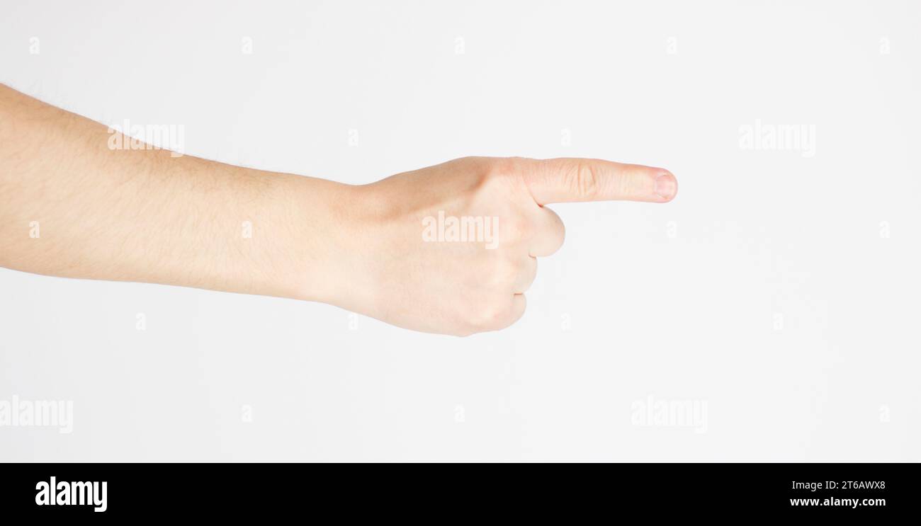 Thumb pointed hi-res stock photography and images - Alamy