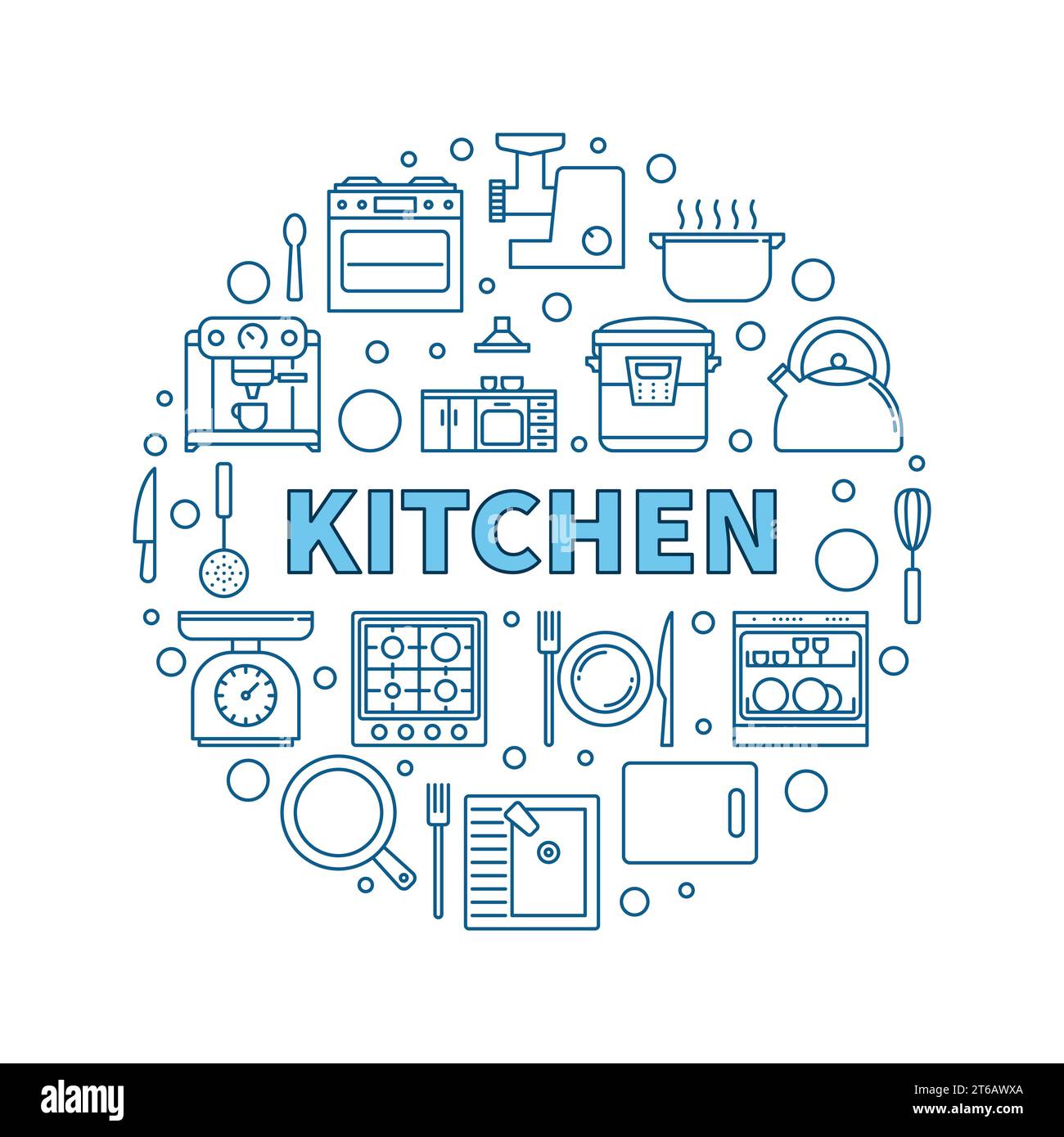 Simple stove kitchen sink Stock Vector Images - Alamy
