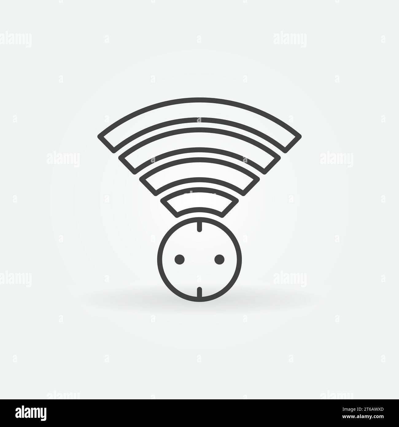 Smart Socket vector linear concept icon or logo element Stock Vector ...