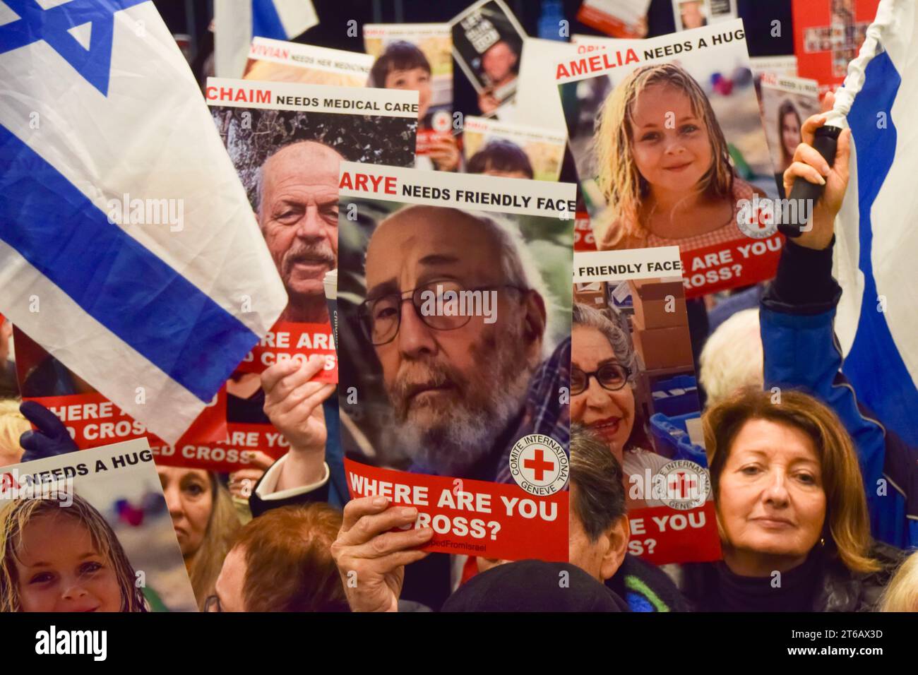 London, England, UK. 9th Nov, 2023. Pro-Israel protesters gathered ...