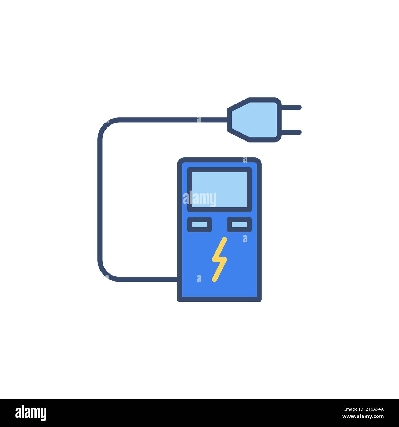 EV Charging Station or Point vector concept colored icon or symbol ...