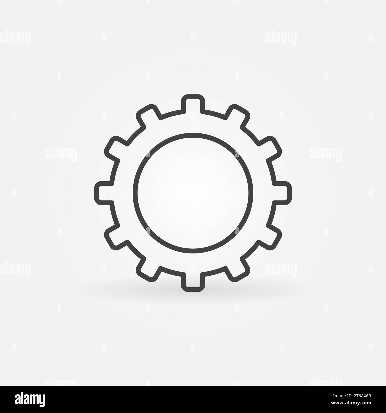 Gear Wheel vector concept simple icon or sign in outline style Stock ...