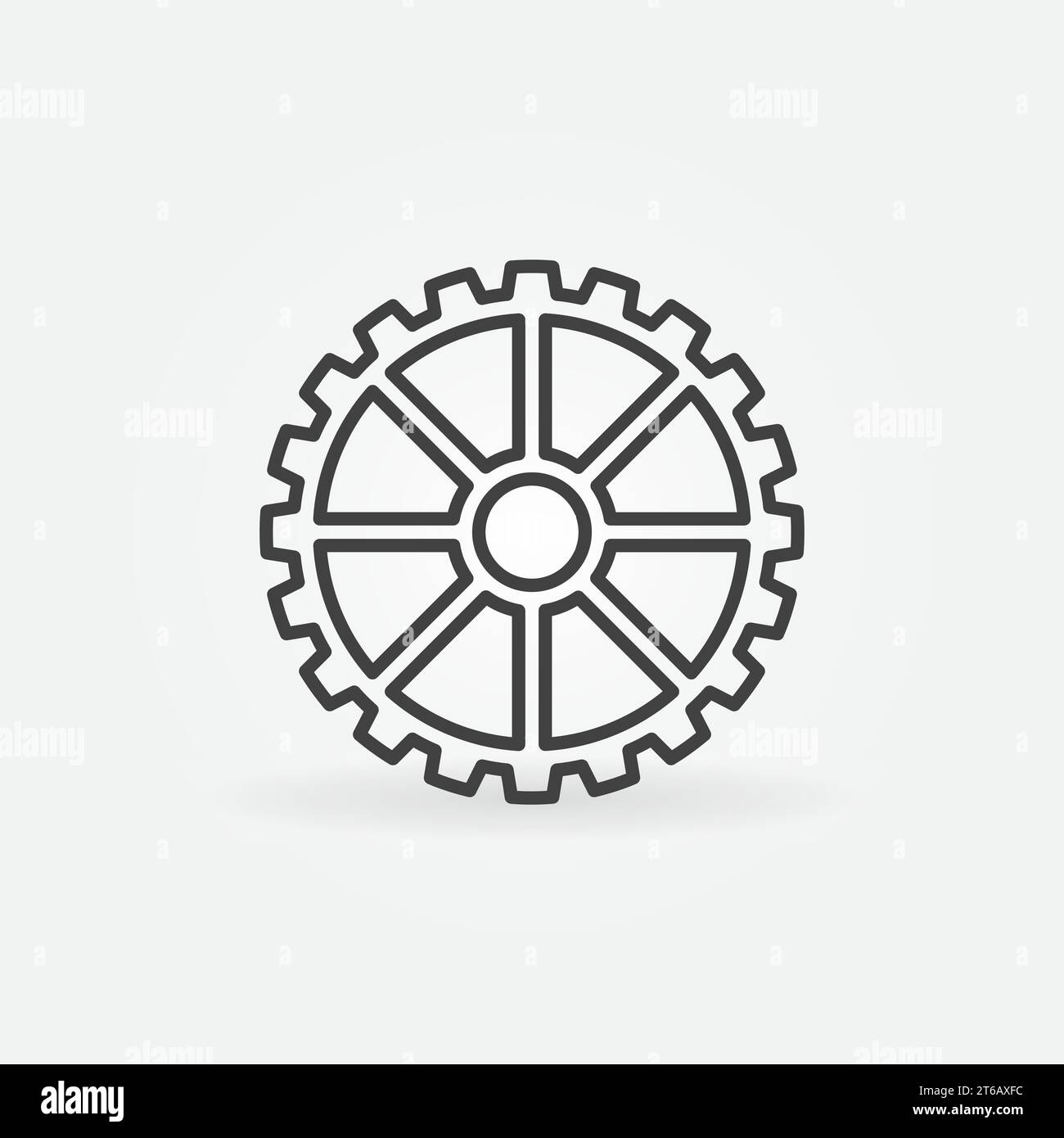 Cog or Gear Wheel vector thin line concept icon or design element Stock ...