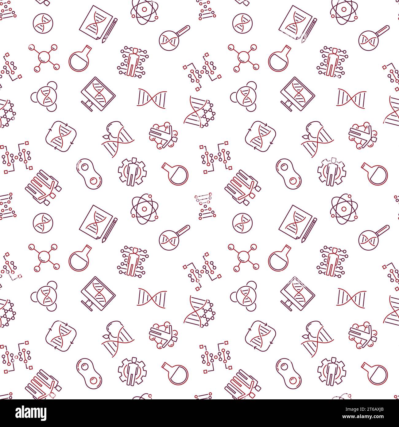 Human Cloning vector outline seamless pattern with white background Stock Vector Image & Art - Alamy