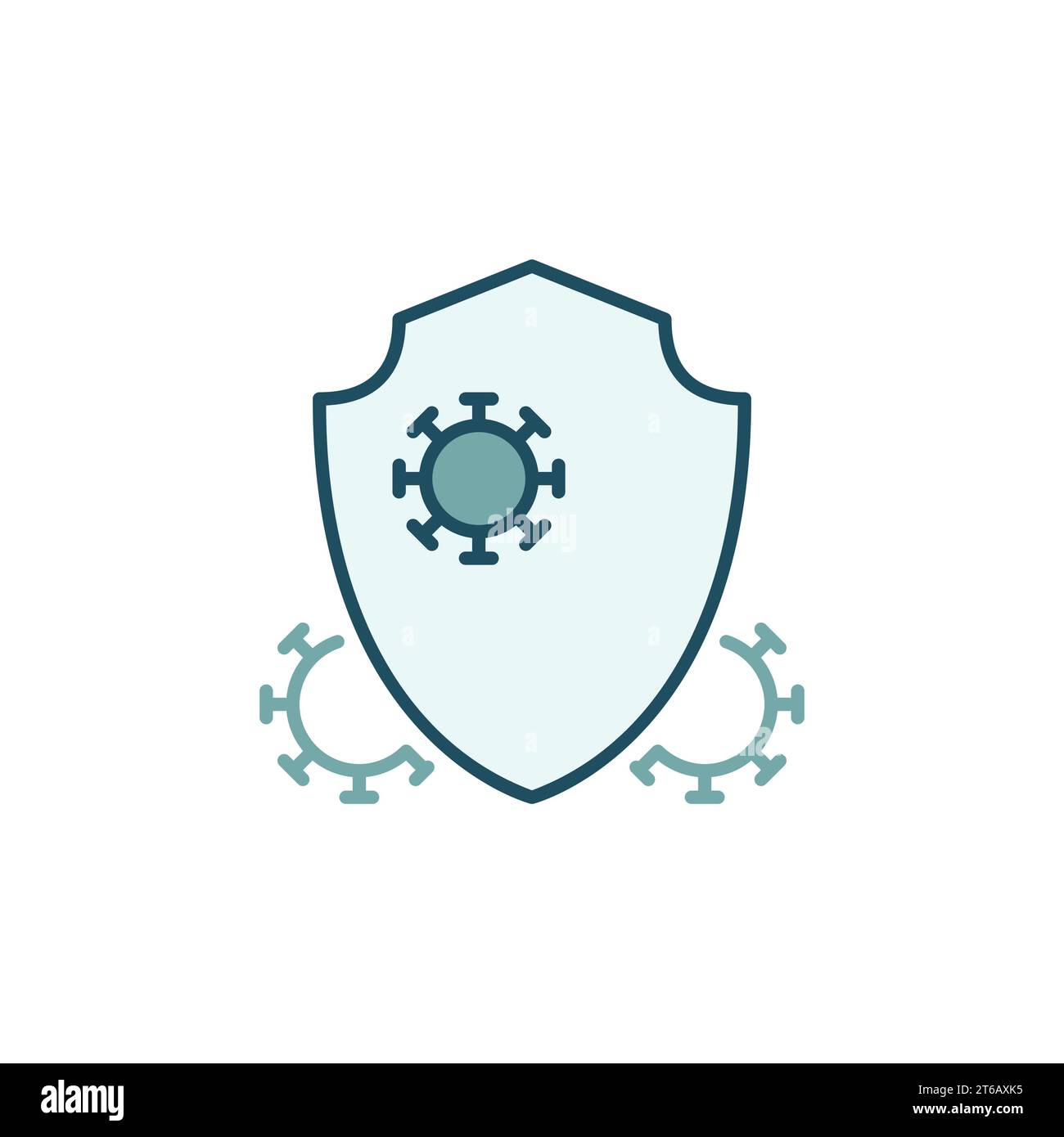 Antibacterial protection vector colorful concept icon or logo element ...