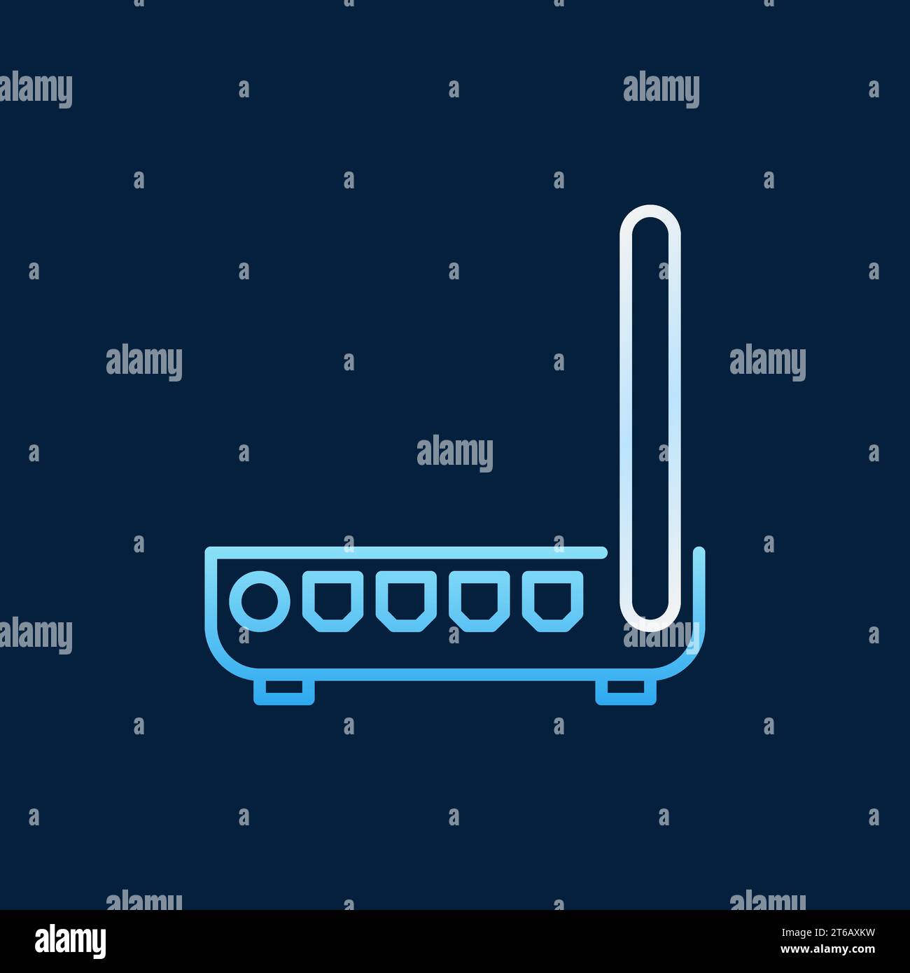 Router Or Modem Vector Colored Icon In Outline Style On Dark Background Stock Vector Image And Art