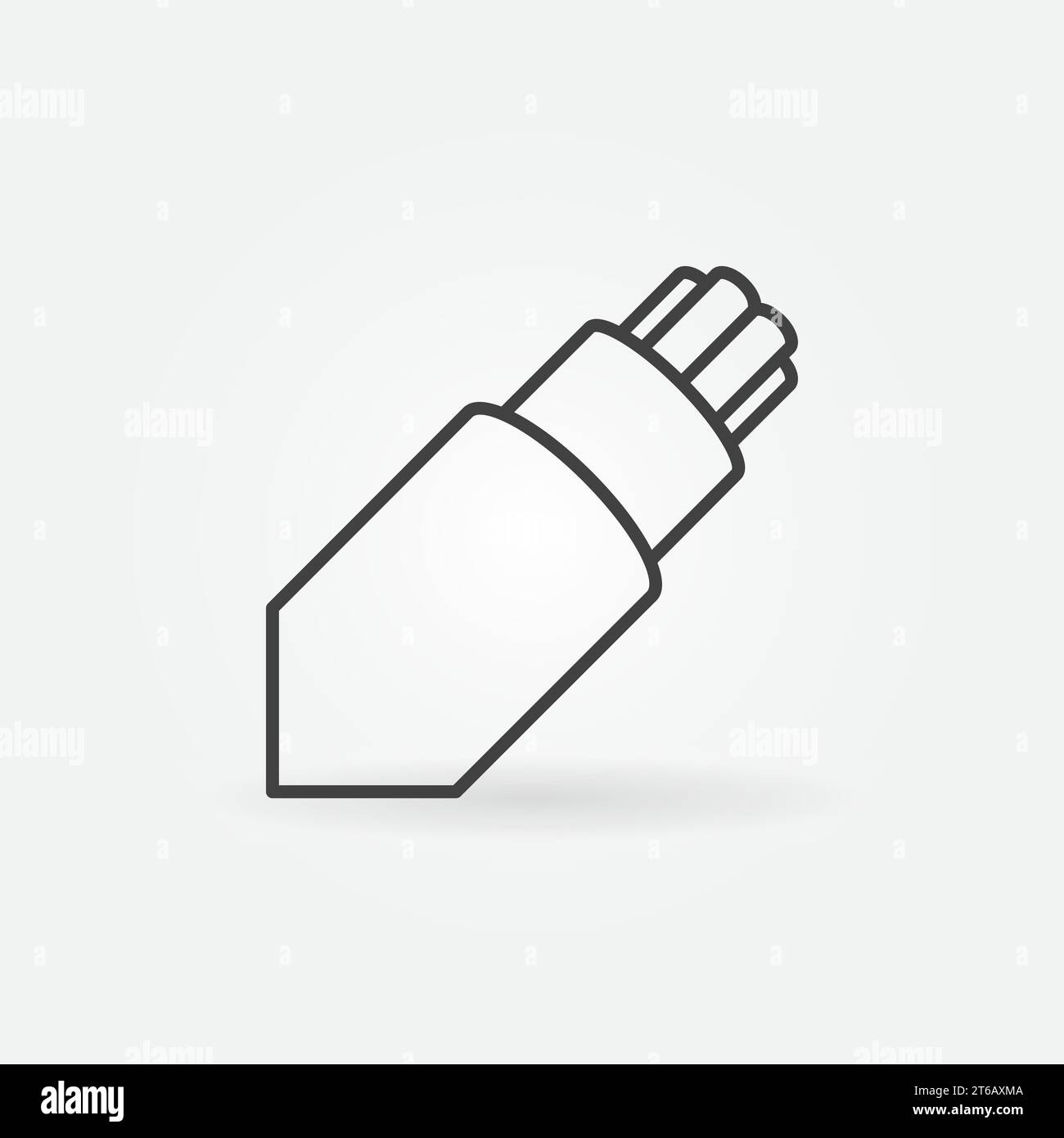 Optical Fiber Breakout Cable vector icon or symbol in thin line style ...