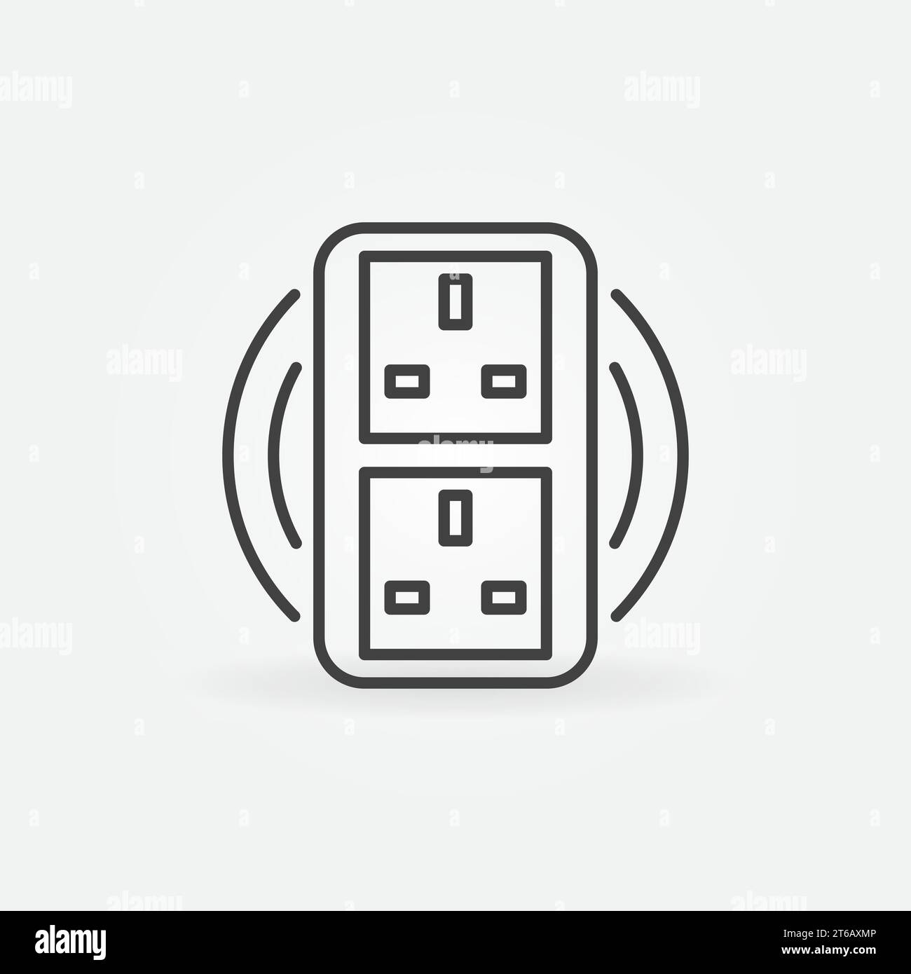 Double electric socket Stock Vector Images - Alamy