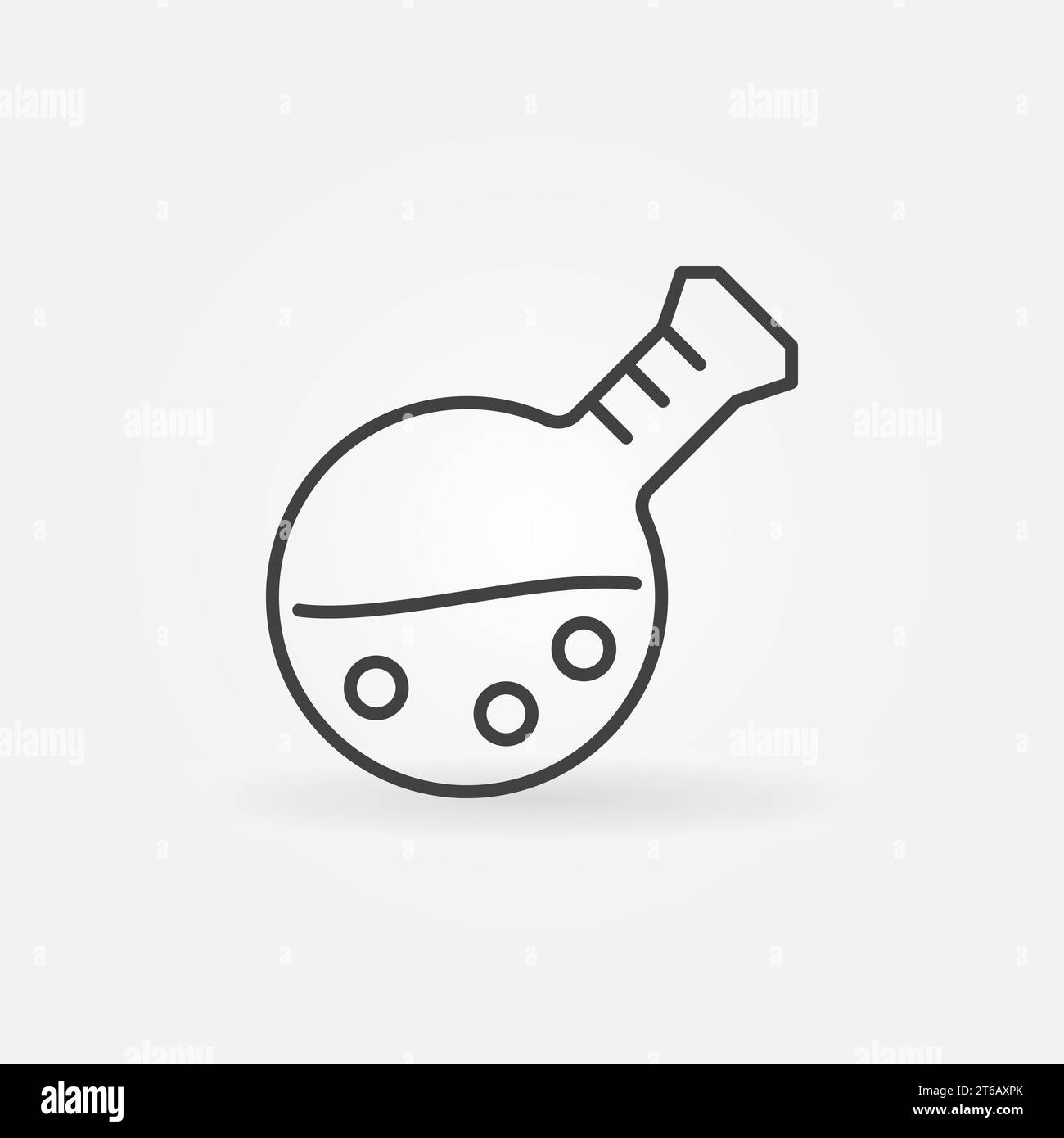 Flask outline icon. Vector chemistry glassware concept symbol in thin ...