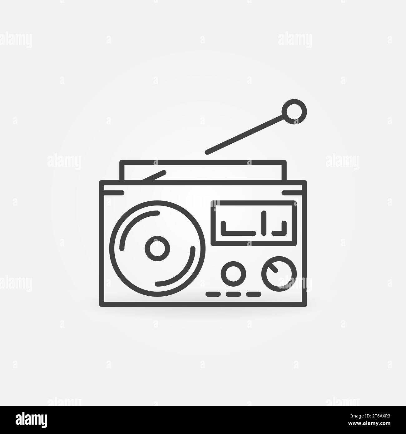 Old Radio vector concept icon or symbol in thin line style Stock Vector ...