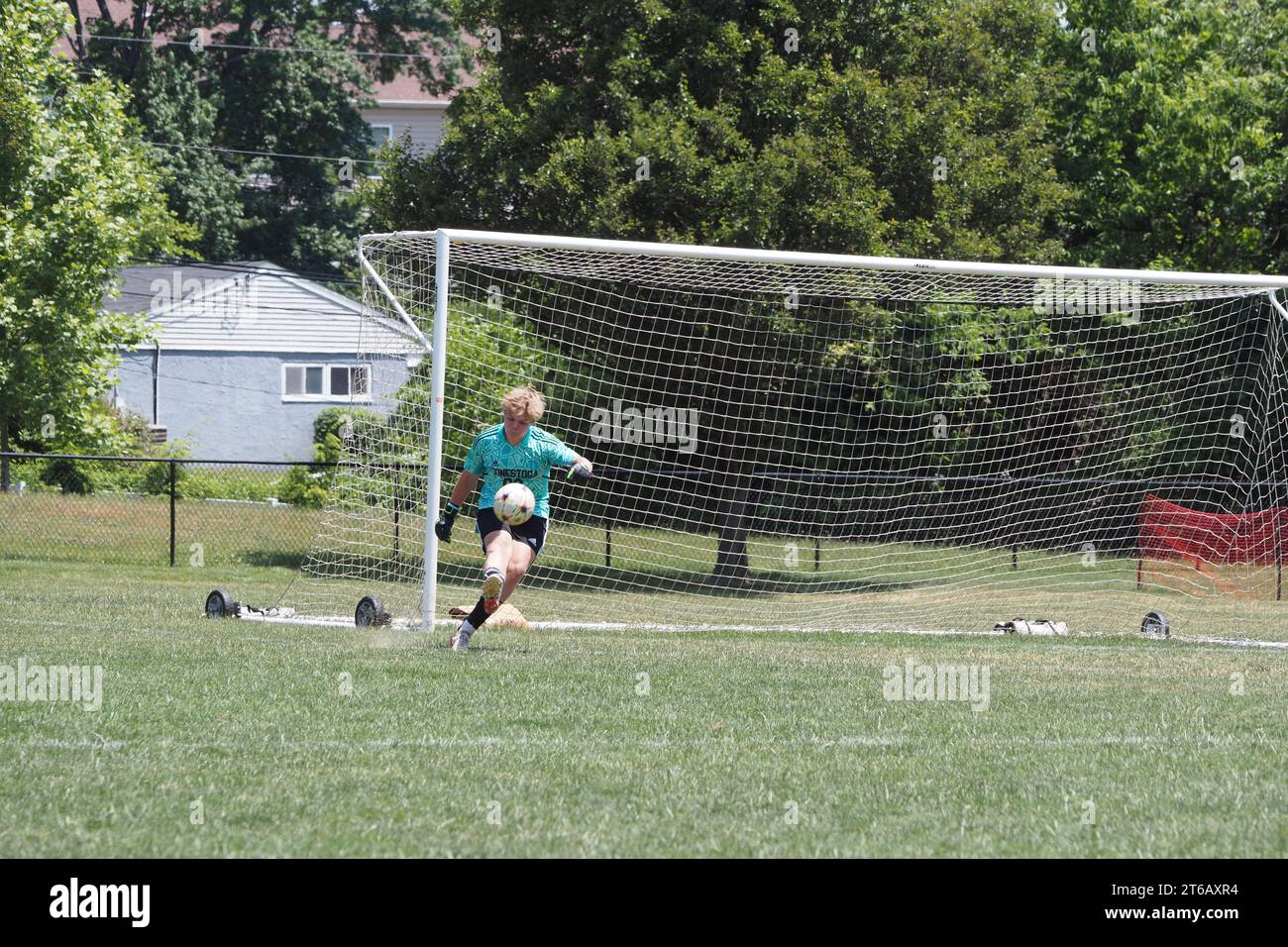 Teenage boys playing Soccer Stock Photo - Alamy