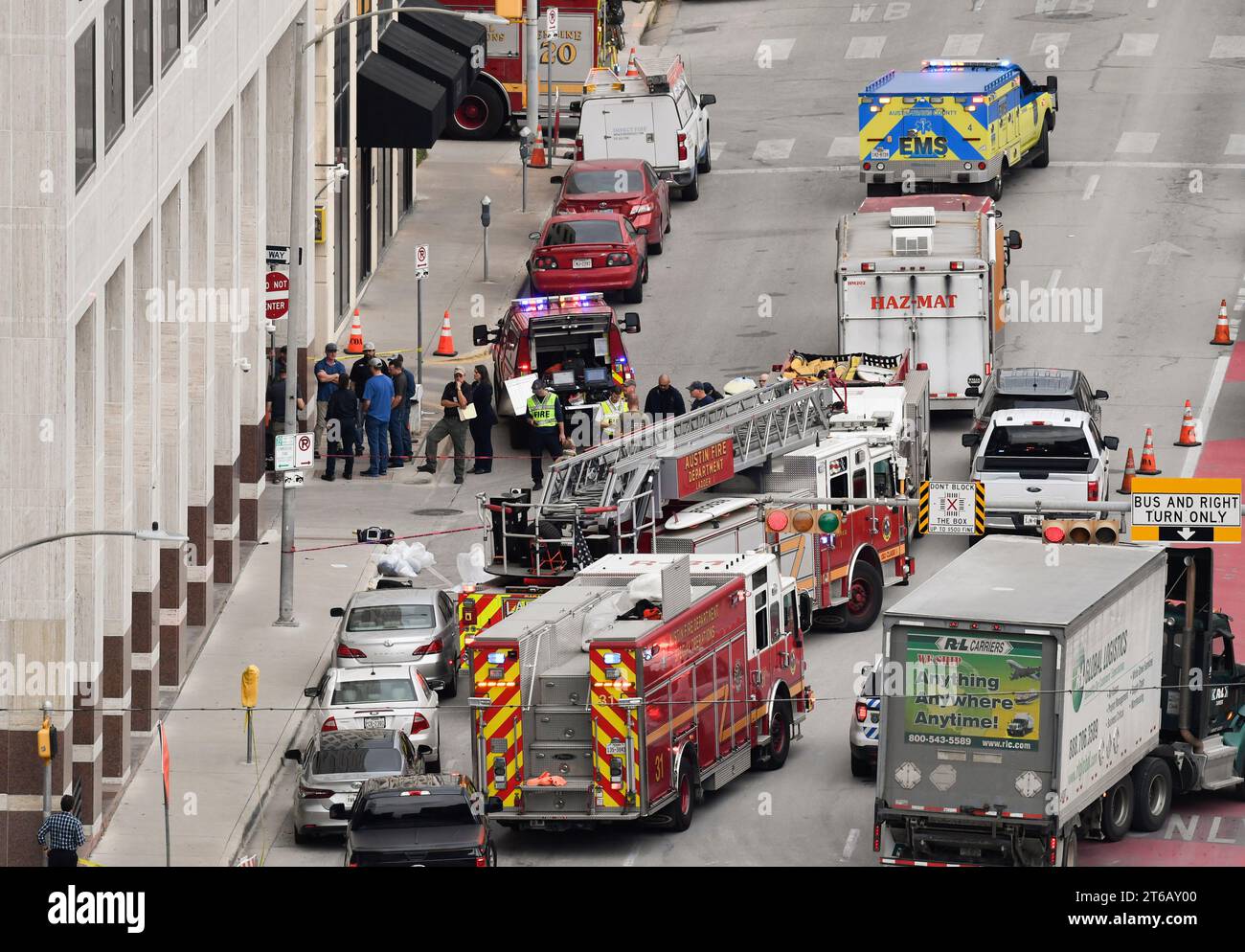 Austin Texas USA, November 9 2023: Austin Fire Department hazmat units ...