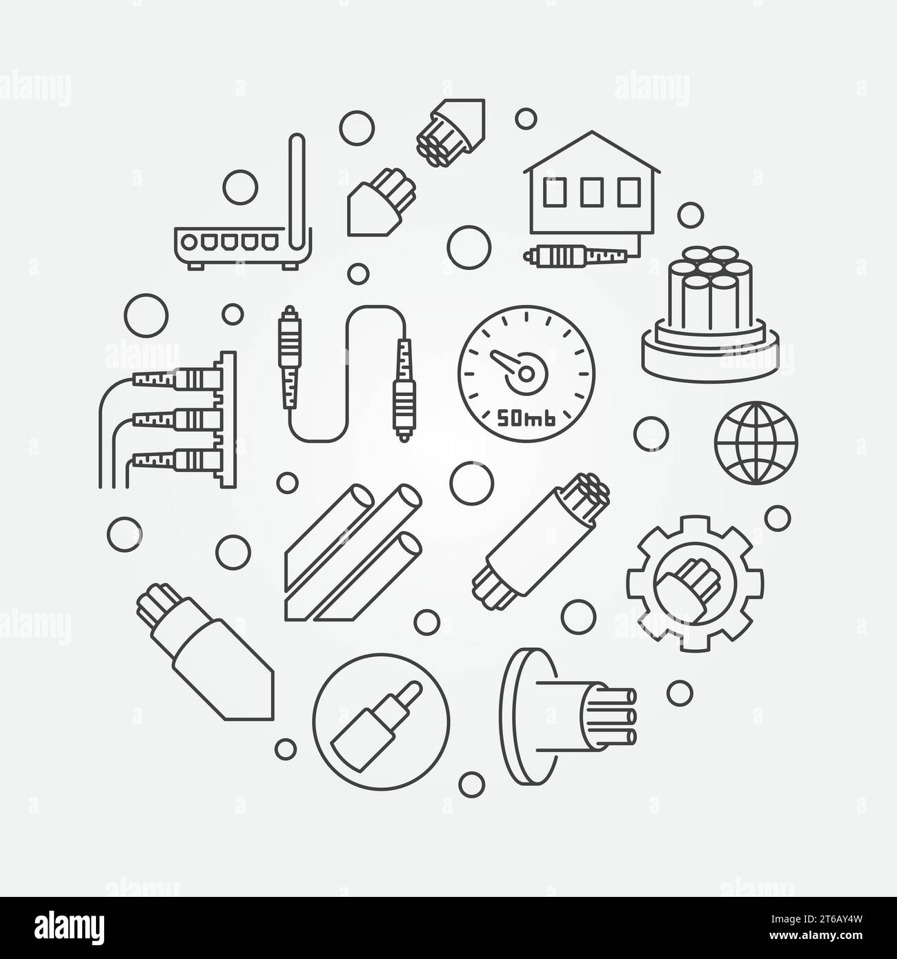 Fiber optics circular Stock Vector Images - Alamy