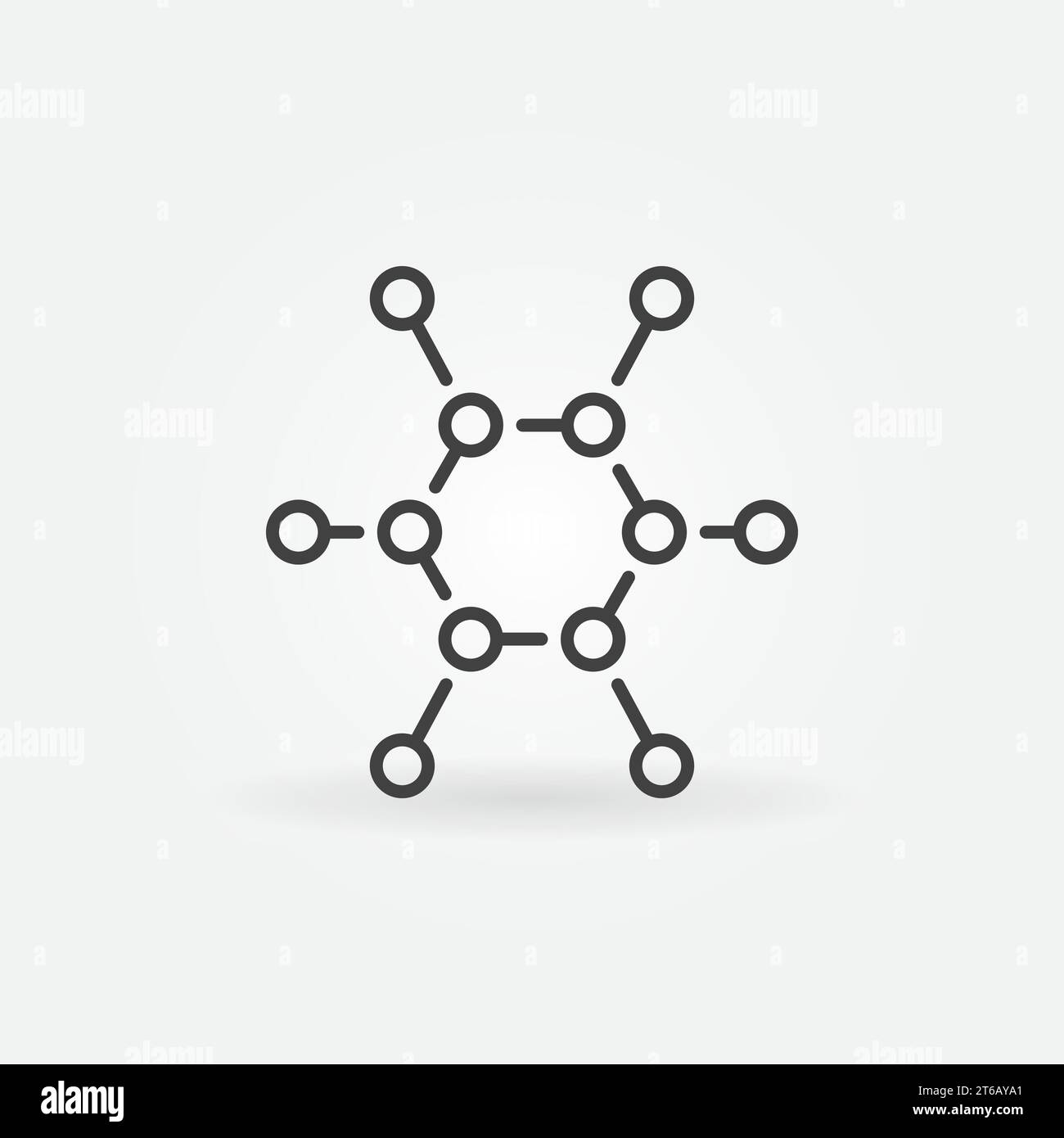 Chemical structure vector minimal icon or symbol in thin line style ...