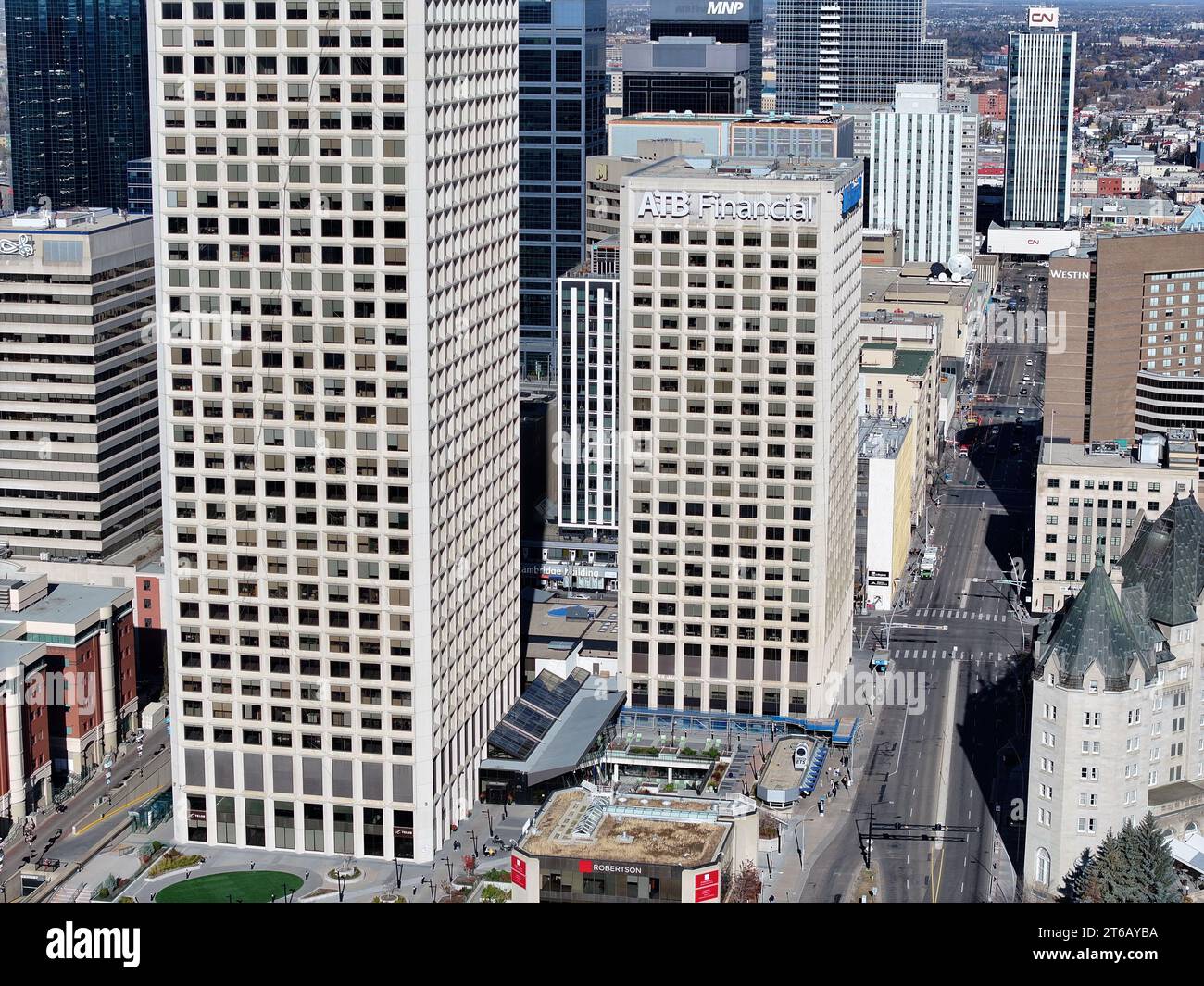 An aerial view of a bustling metropolitan city skyline in an exotic ...