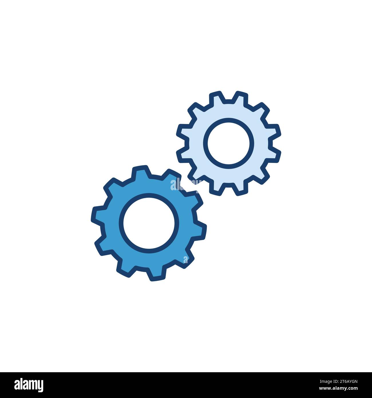 Spur Gears creative icon. Configuration vector concept sign Stock ...